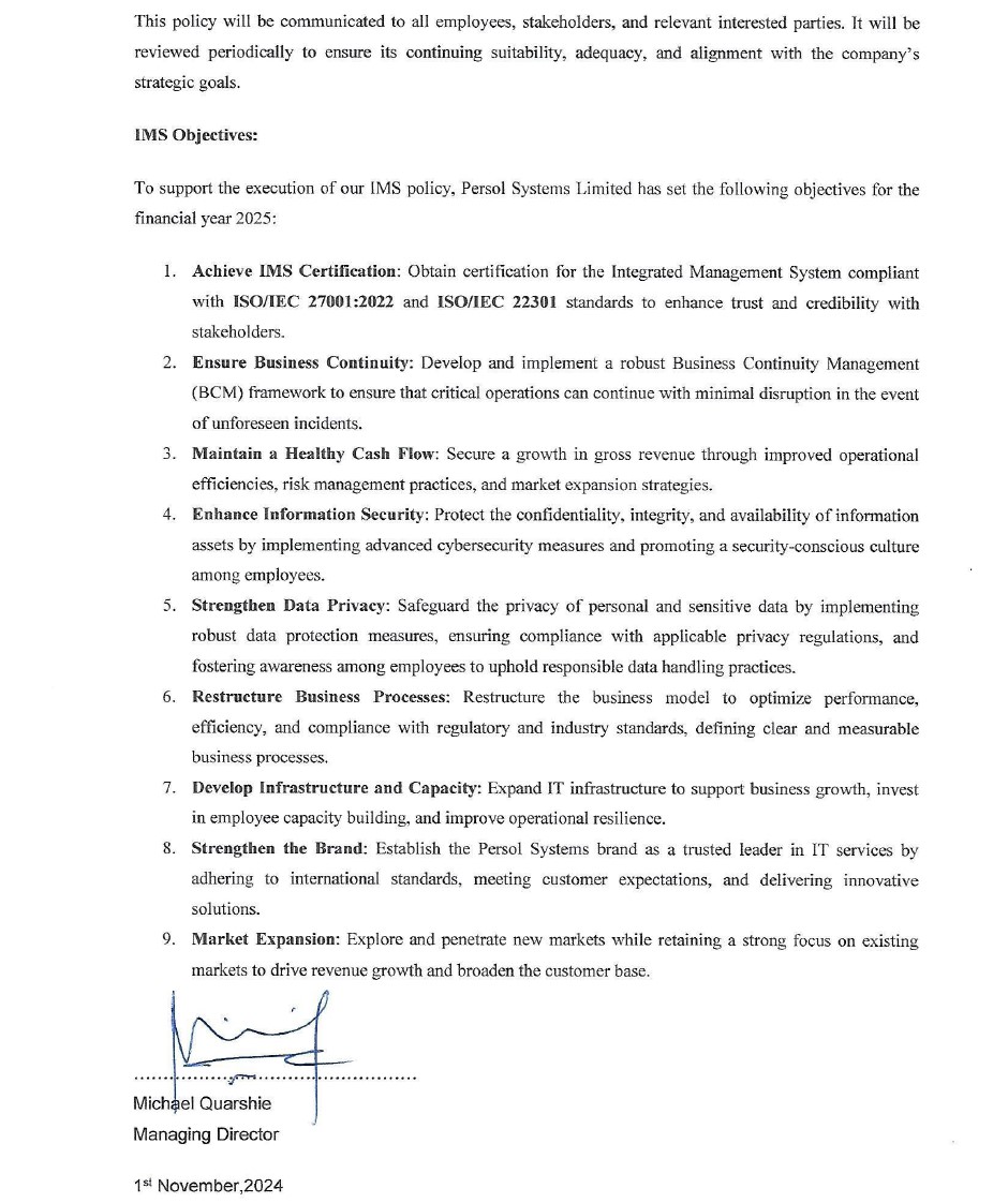 Support - Persol Systems Limited